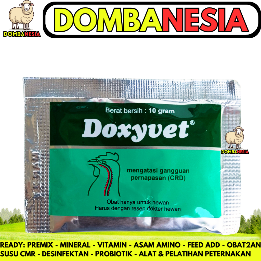 Jual DOXYVET 10 GRAM Obat Ayam Burung Ngorok CRD Flu Infeksi Pernafasan ...