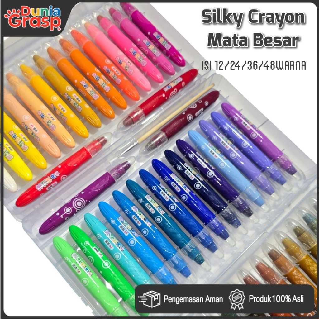 Jual Silky Crayon Grasp Mata Besar Jumbo – Krayon Lembut untuk ...