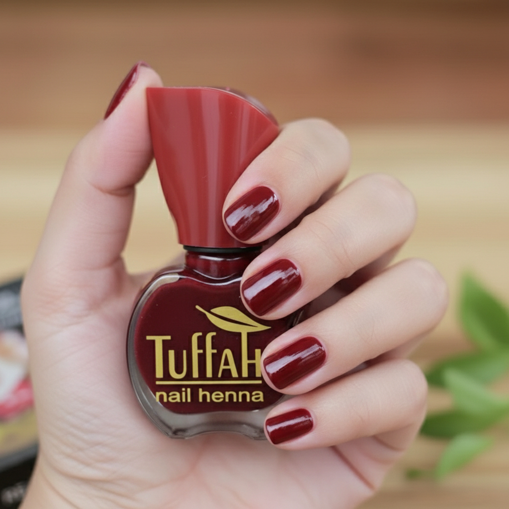 Jual Tuffah Nail Henna Maroon Halal dan sah untuk sholat | Shopee Indonesia