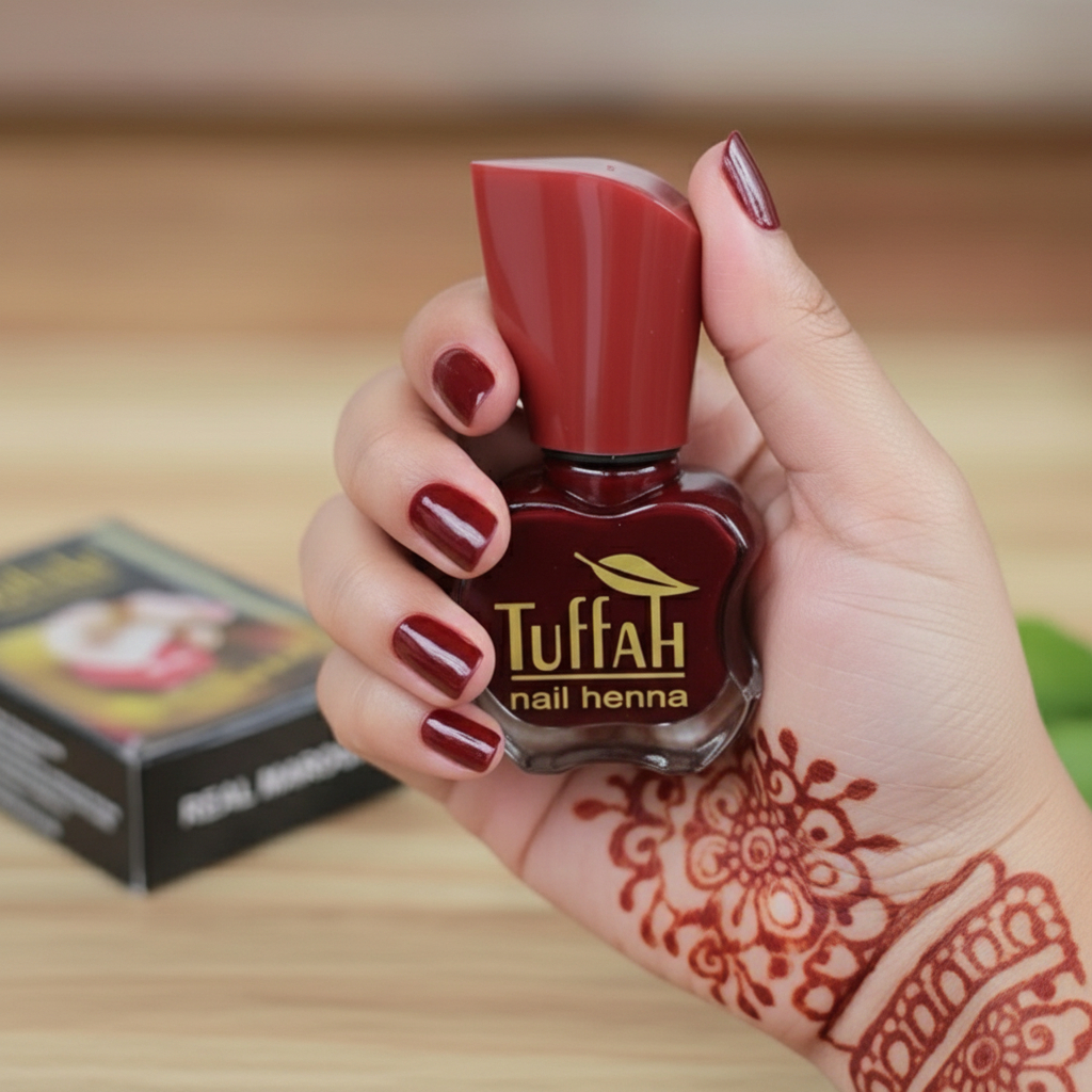 Jual Tuffah Nail Henna Maroon Halal dan sah untuk sholat | Shopee Indonesia