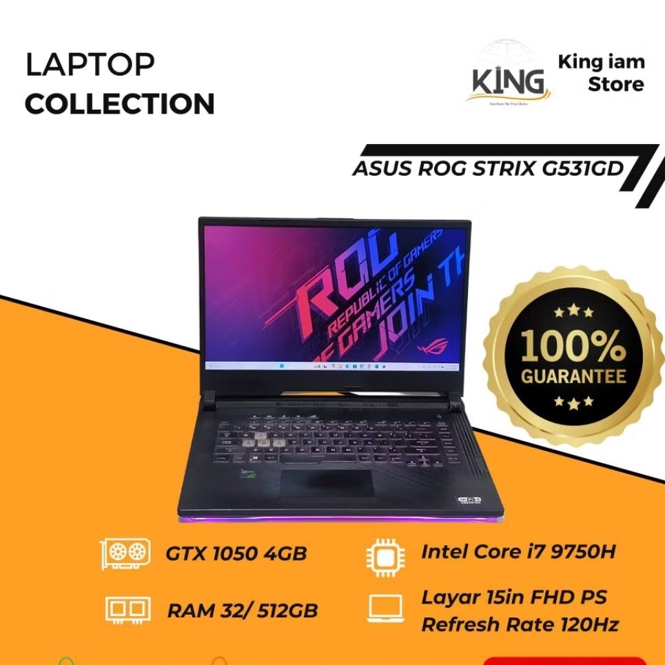 Jual Laptop Gaming ASUS ROG Strix G531GD i7 9750H | RAM 32GB | SSD ...