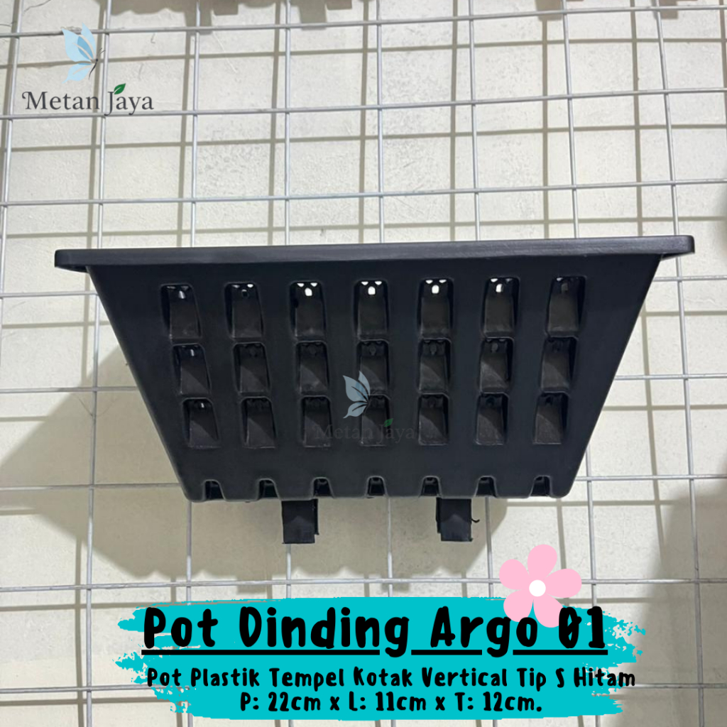 Jual Pot Tanaman Dinding Argo 01 BJ Warna Hitam Dimensi 22 Cm x 11 Cm ...