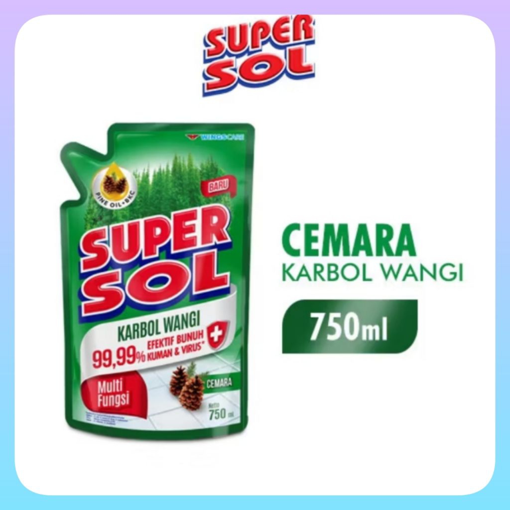 Jual Super Sol Karbol Cemara 750ml Supersol 750 ml | Shopee Indonesia