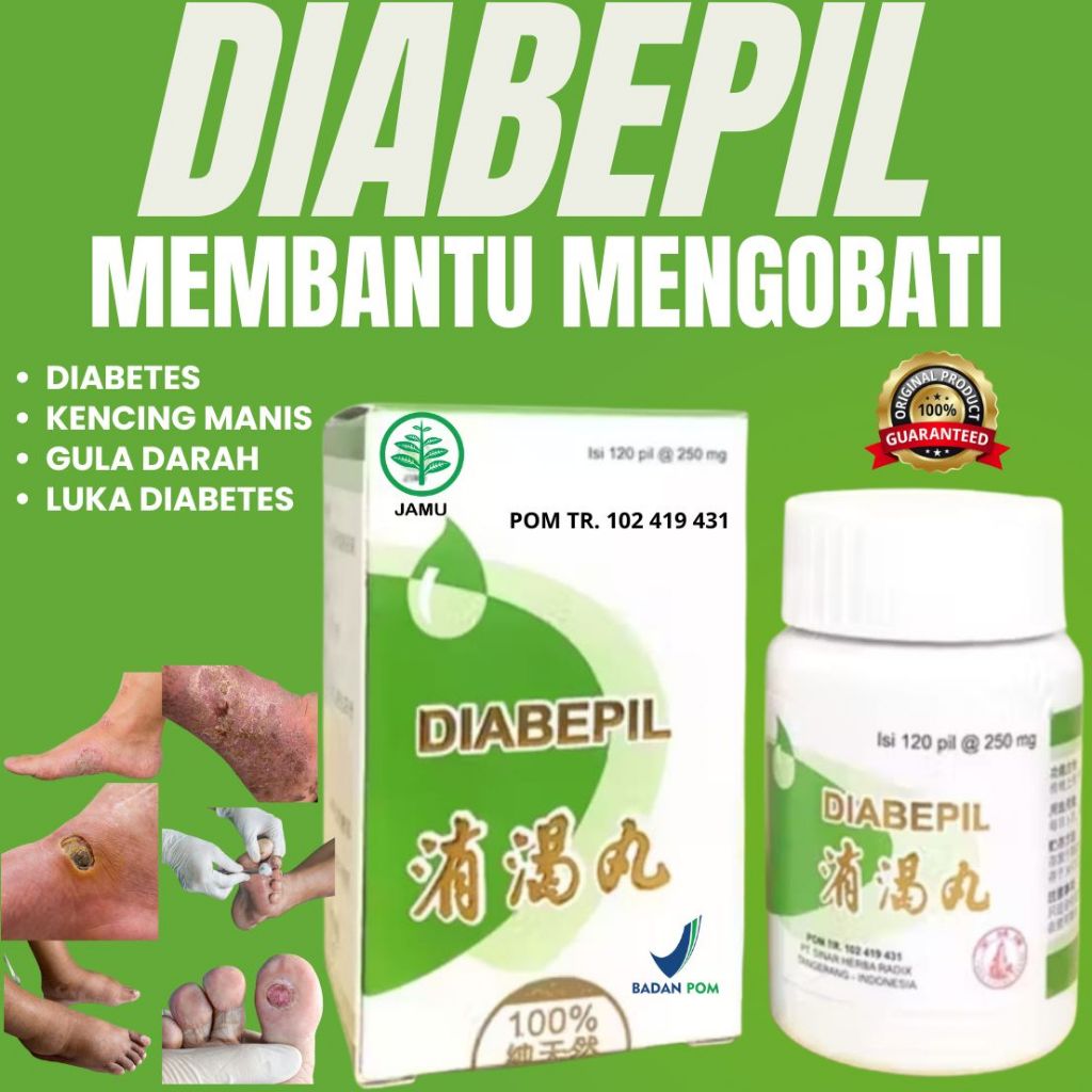 Jual DIABEPIL Obat Diabetes Obat Kencing Manis Obat Gula Darah 100% ...