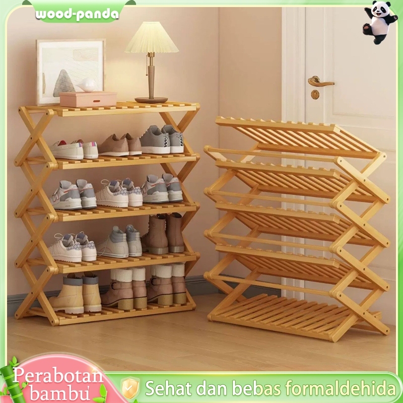 Jual Rak Sepatu Rak Sepatu Bambu Rak Sepatu Bambu Susun Rak Sepatu ...