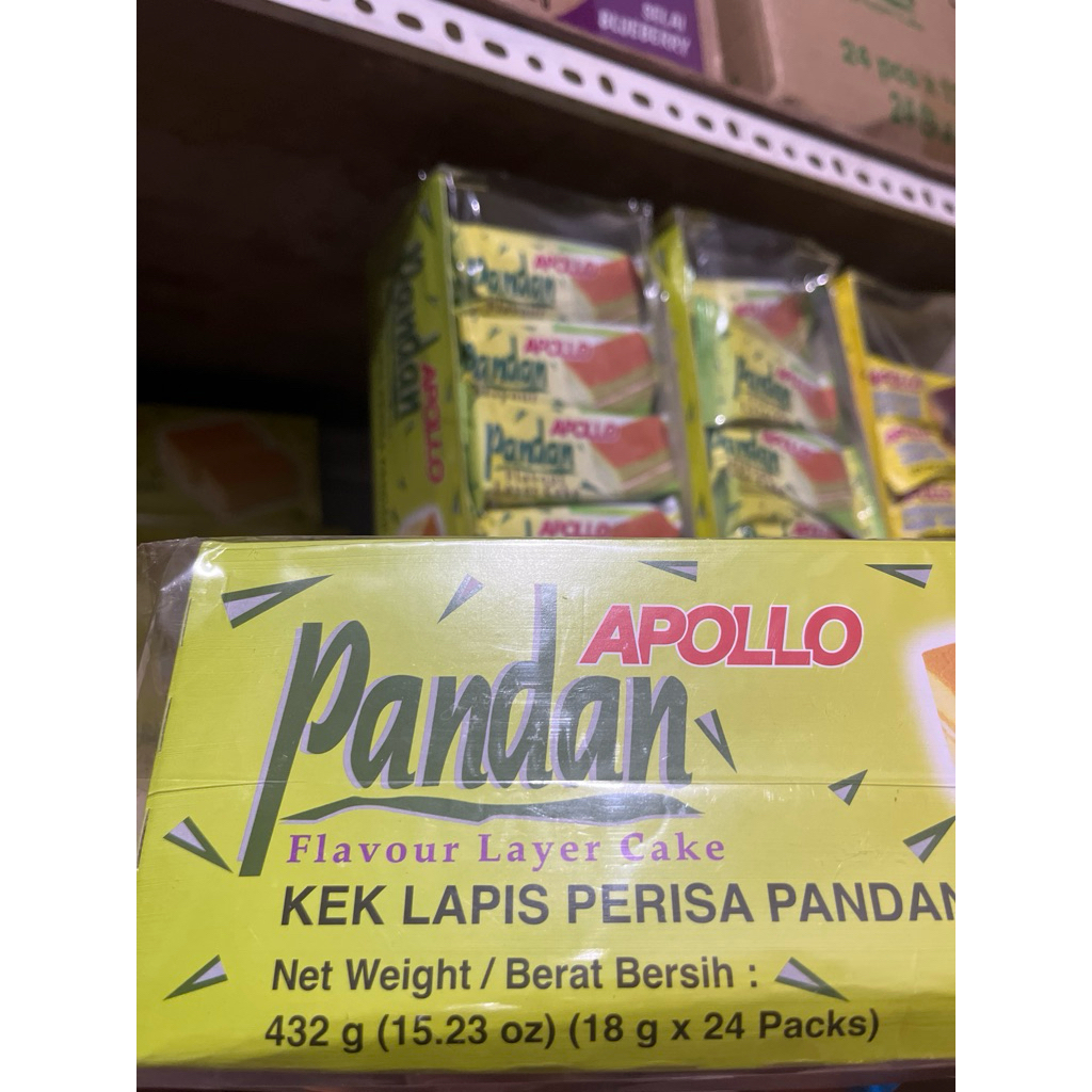 Jual Apollo Perisa Pandan Malaysia (18g x 24 Packs) | Shopee Indonesia