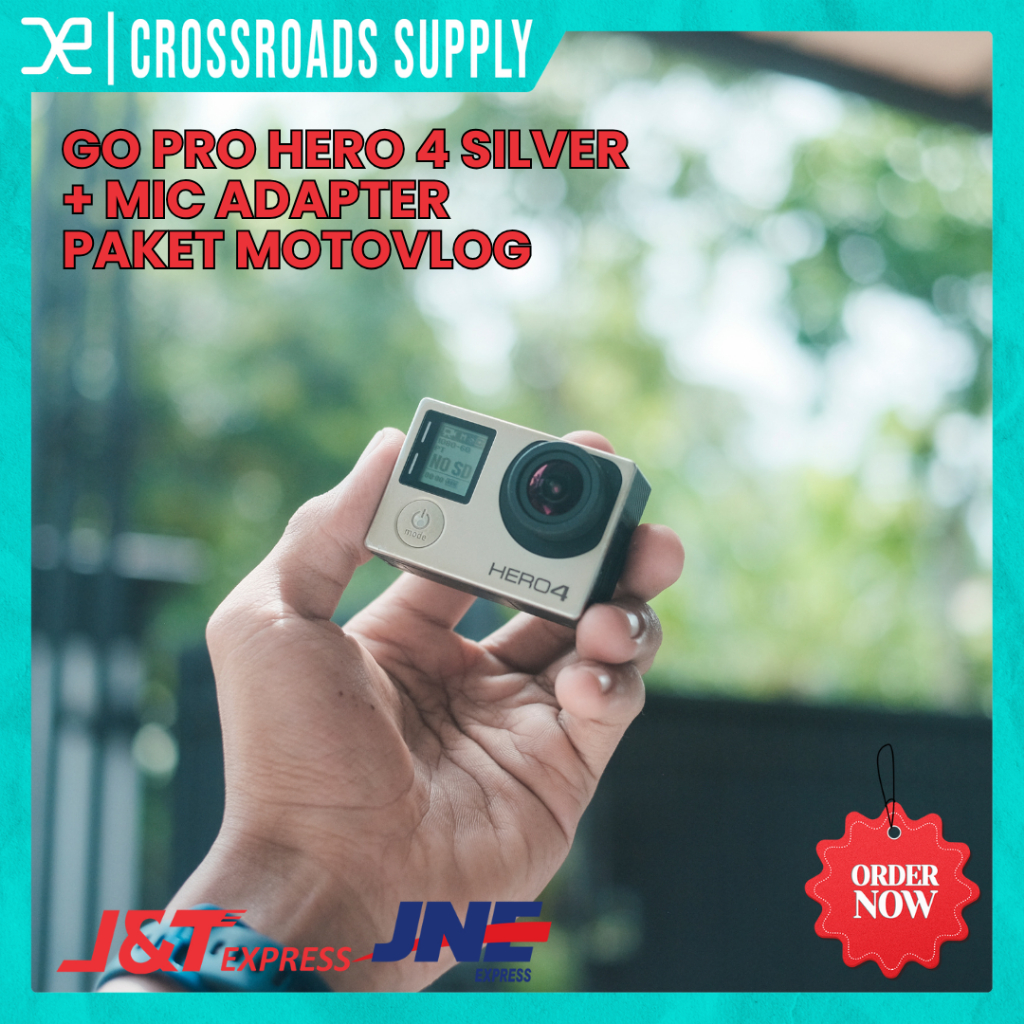 Jual Go Pro Hero 4 Silver + Mic Adapter Paket Siap Motovlog | Shopee ...