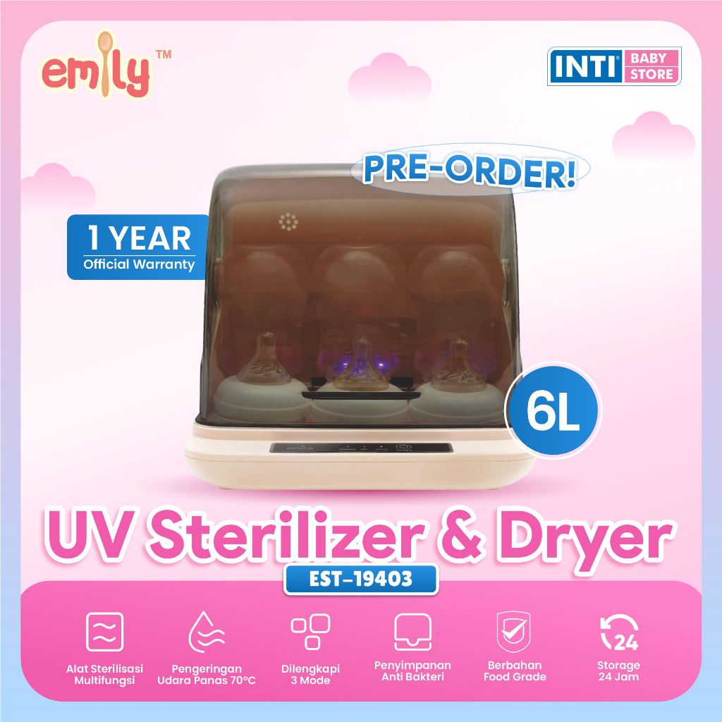 Jual Emily | UV Sterillizer & Dryer 6L 60W Low Watt | Sterillizer Botol ...
