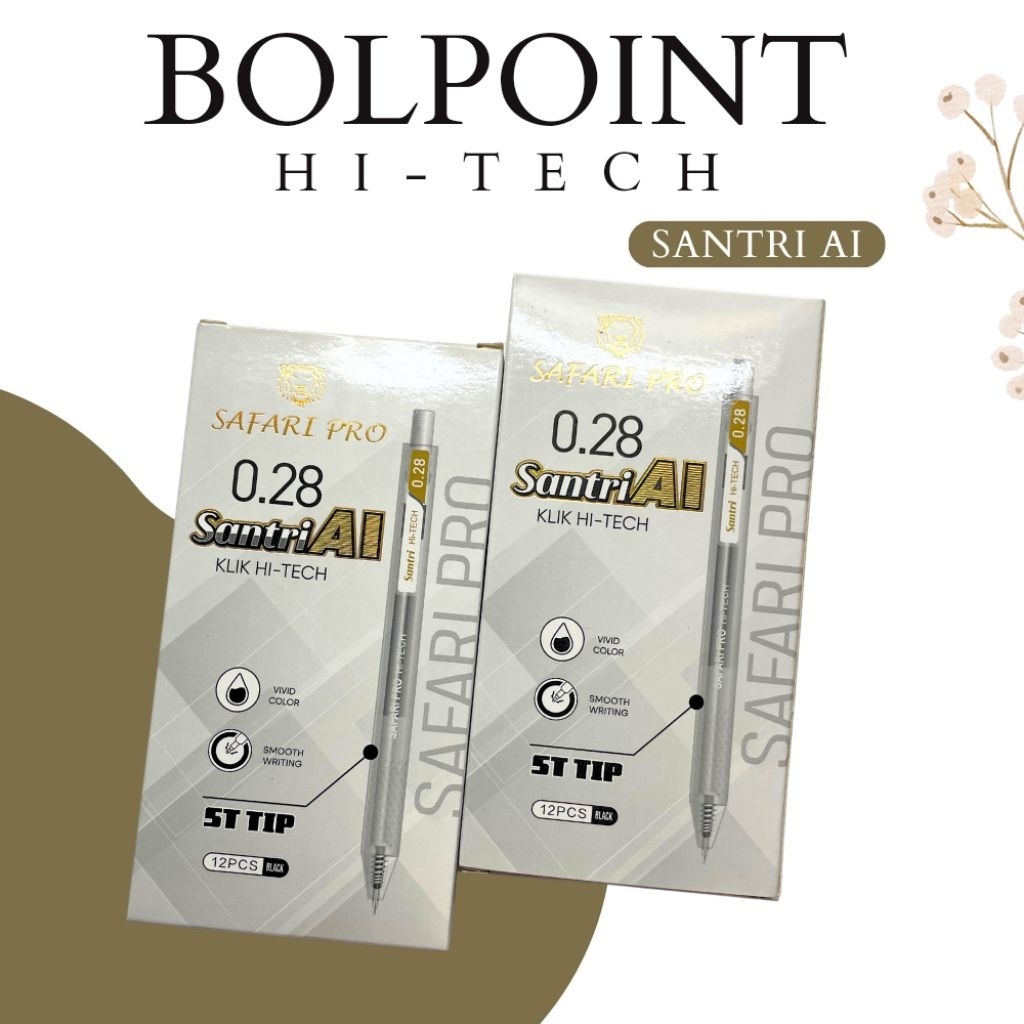 Jual BOLPOINT HI-TECH SAFARI PRO SANTRI AI 0.28MM/ PWN HI-TECH ...