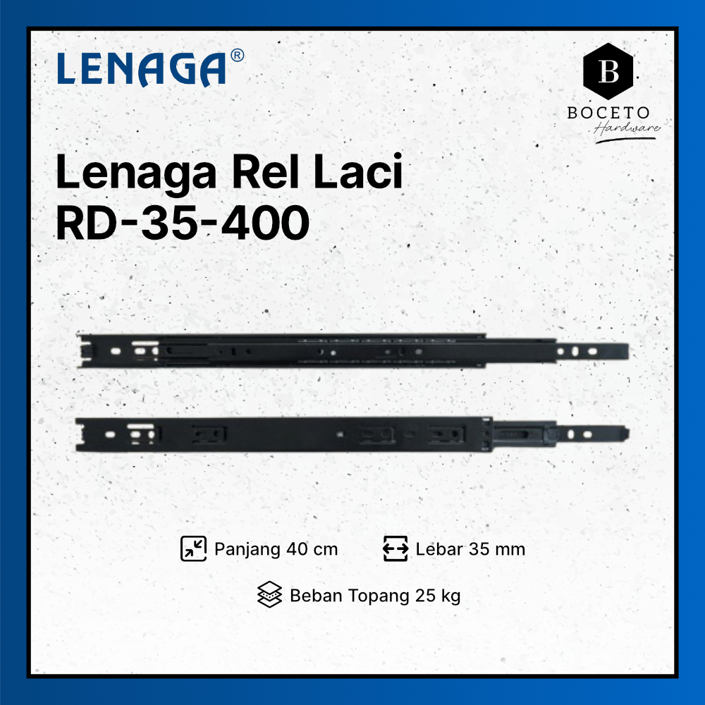 Jual Rel Laci Huben RD-35-400 - Rel Laci Double Track Full Extension ...
