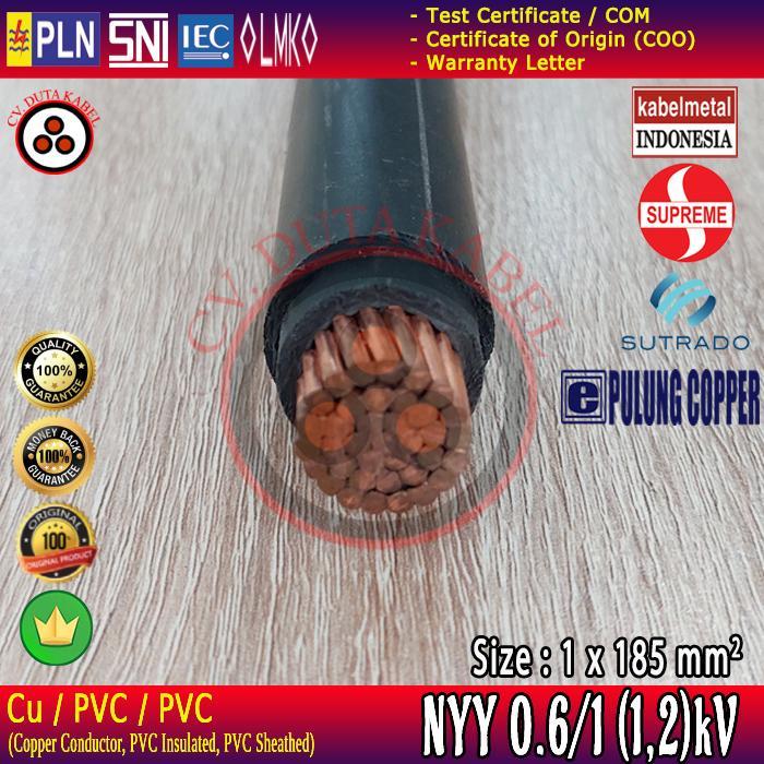 Jual Kabel NYY 1x185 mm2 KABELMETAL (KMI), SUPREME, SUTRADO, PULUNG ...