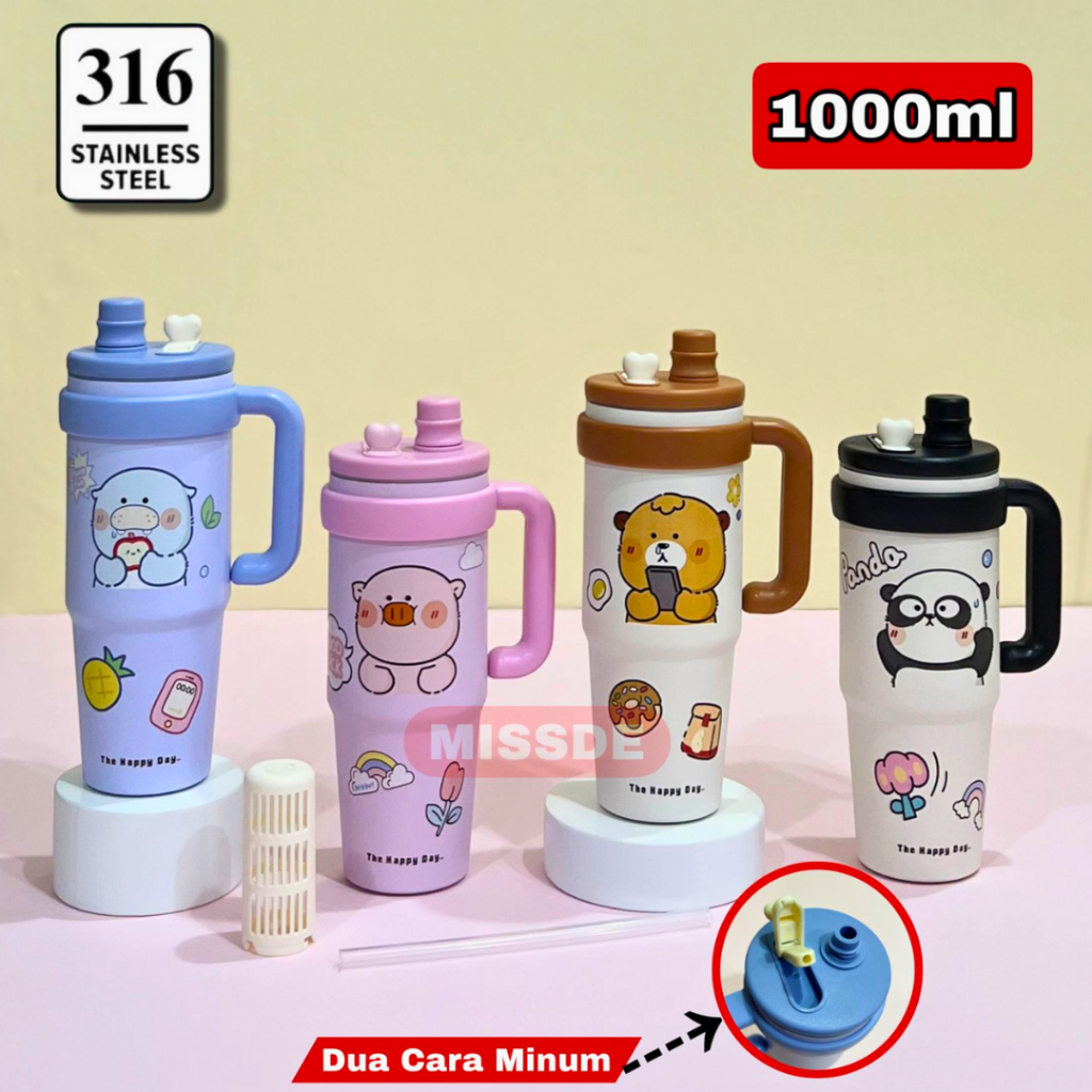 Jual Tumbler Mug 2in1 Infused Water 1000ml / Gelas Minum Stainless ...