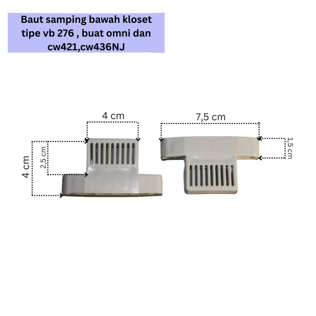 Jual (1 set) Fixing Bracket Baut Samping Closet Duduk TX276 Model TOTO ...