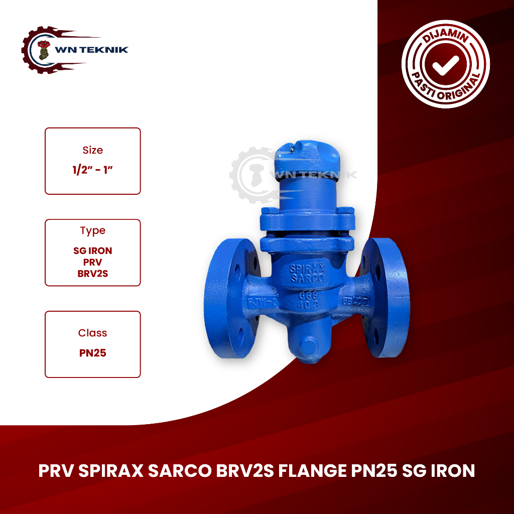 Jual PRESSURE REDUCING VALVE BRV2S SPIRAX SARCO 3/4" INCH FLANGE PN25 ...