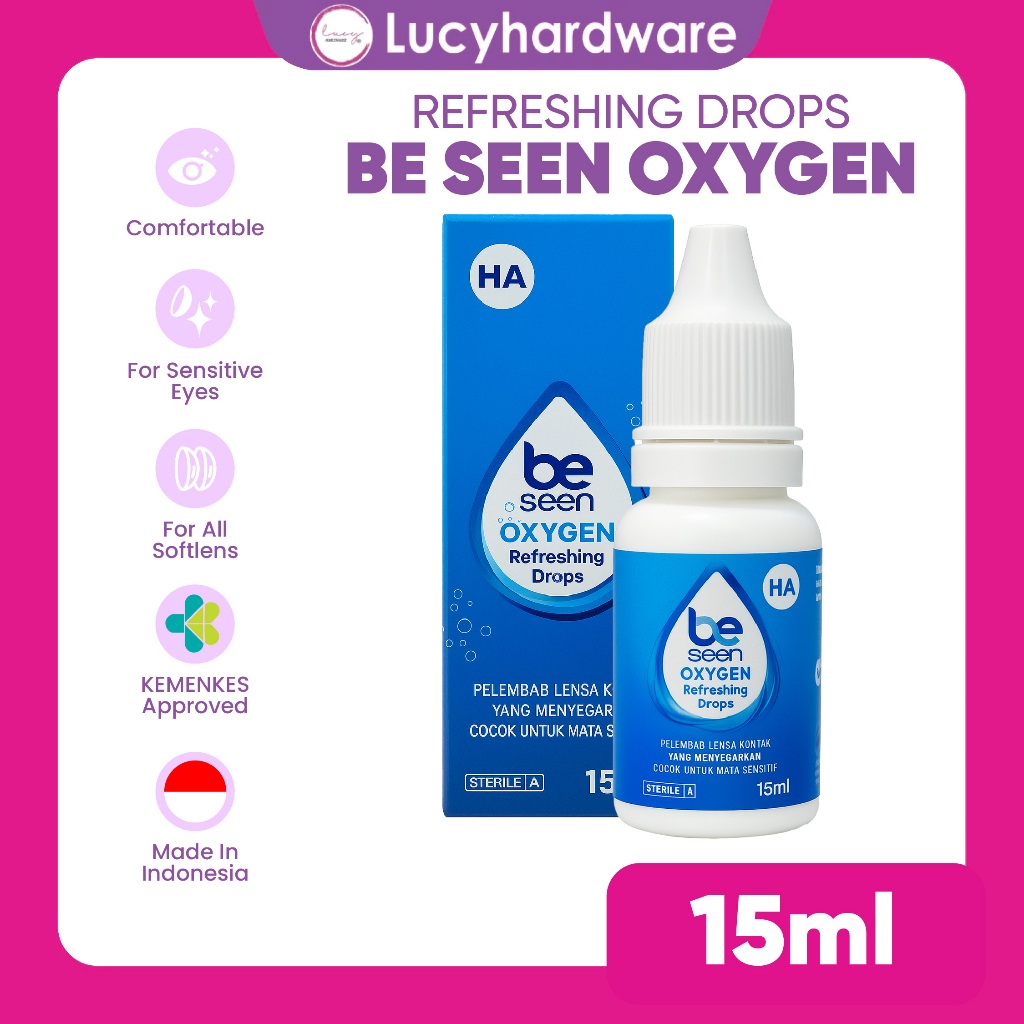 Jual Be Seen Oxygen Refreshing Eye Drops 15ml Tetes Mata Softlens ...