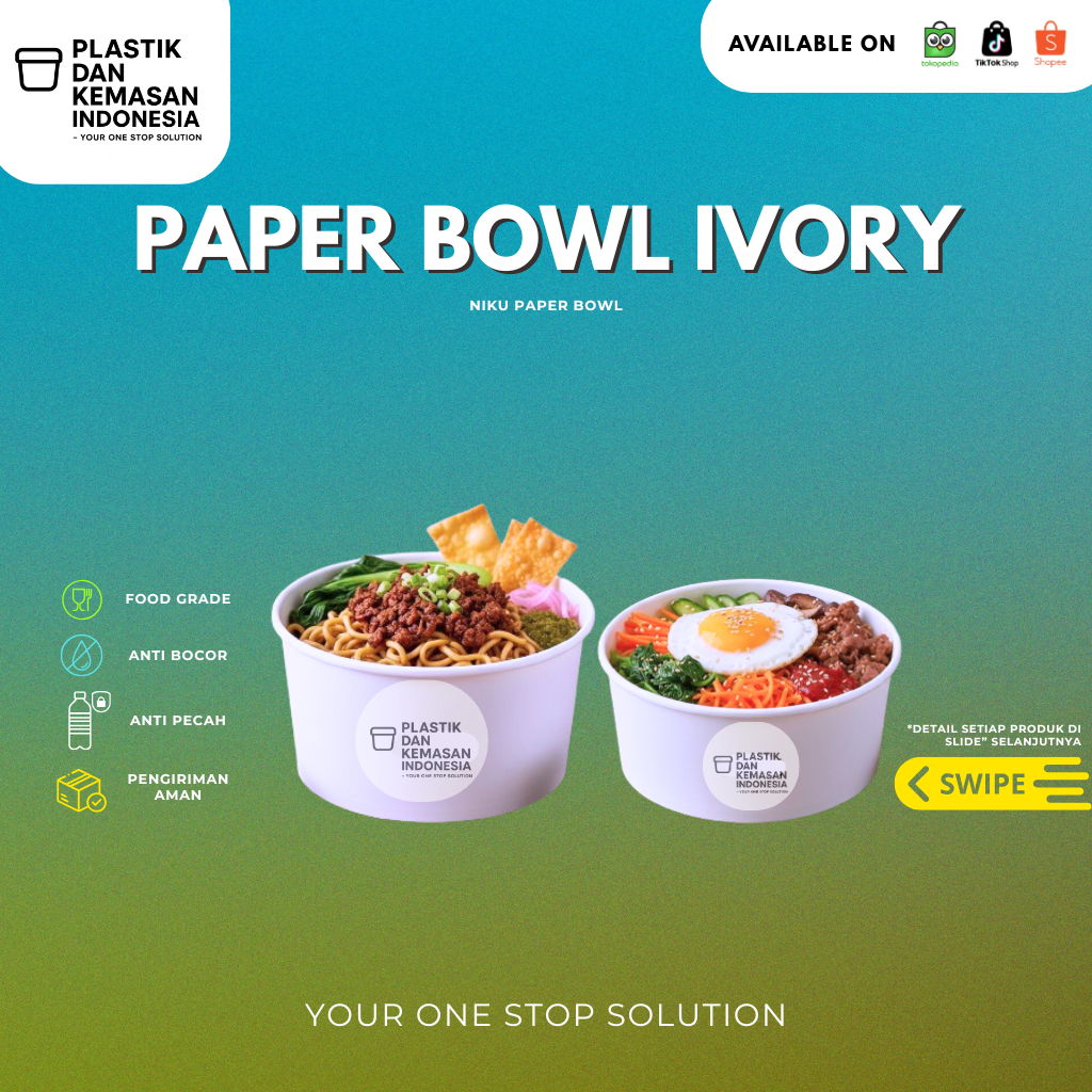 Jual Paper Bowl Ivory Niku 650ml | Shopee Indonesia