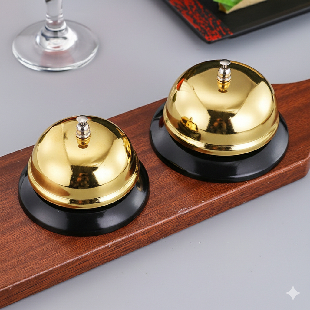 Jual LuxKitchen - Call Bell Stainless Steel Gold–Bel Meja Resepsionis ...