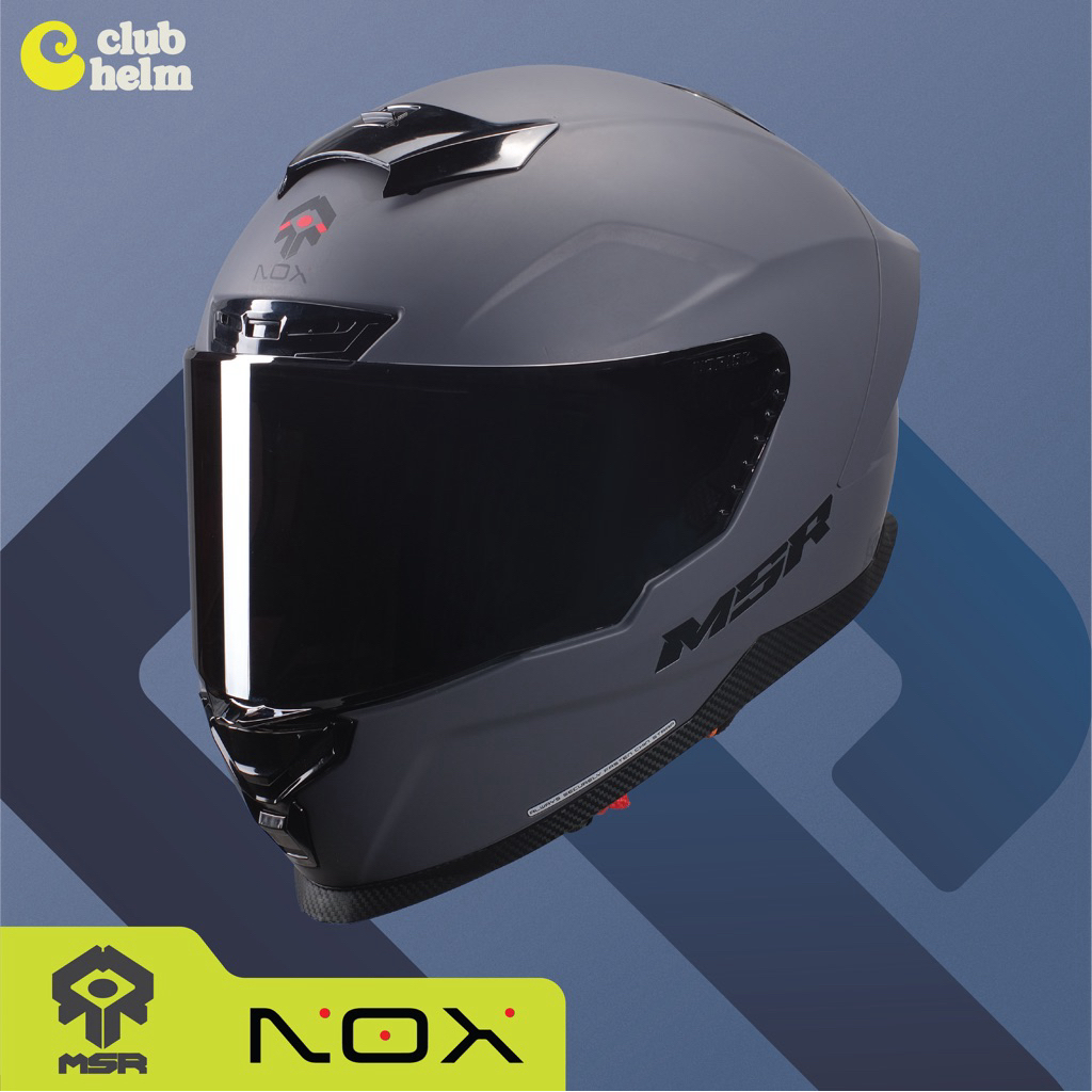 Jual Helm Fullface SNI Full Face Spoiler MSR NOX Unisex Cewe Cowo Polos ...