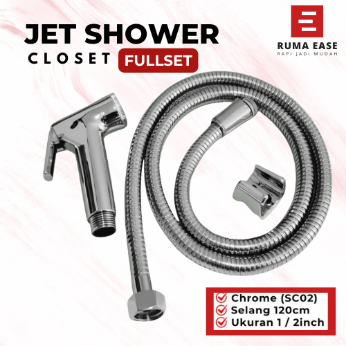 Jual Jet Shower Closet Fullset Selang 120cm Jet Washer Toilet Minimalis ...