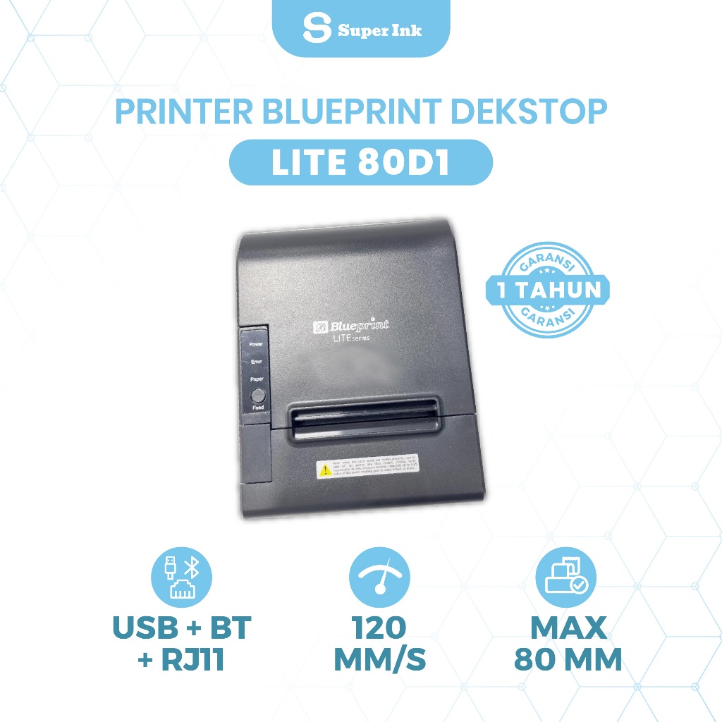 Jual Printer Blueprint Desktop Lite 80D1 dengan Koneksi USB Bluetooth ...
