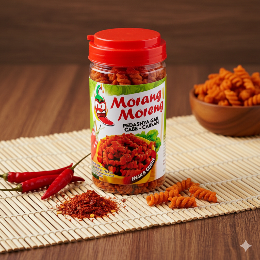 Jual Makaroni Spiral Pedas Toples 250Gr Morang Moreng / Cemilan ...