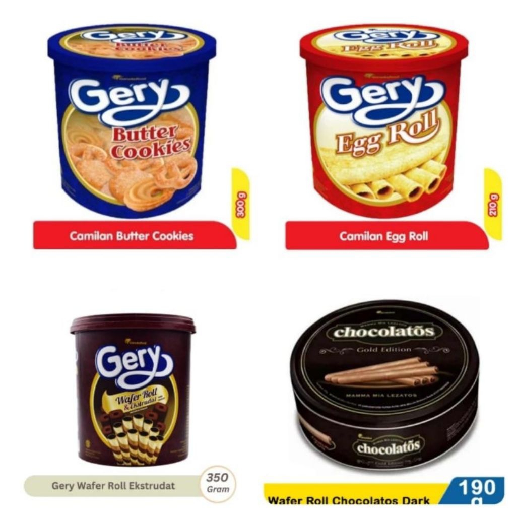 Jual Gery Butter Cookies Kaleng Gery Wafer Roll Gery Egg Roll Toples ...