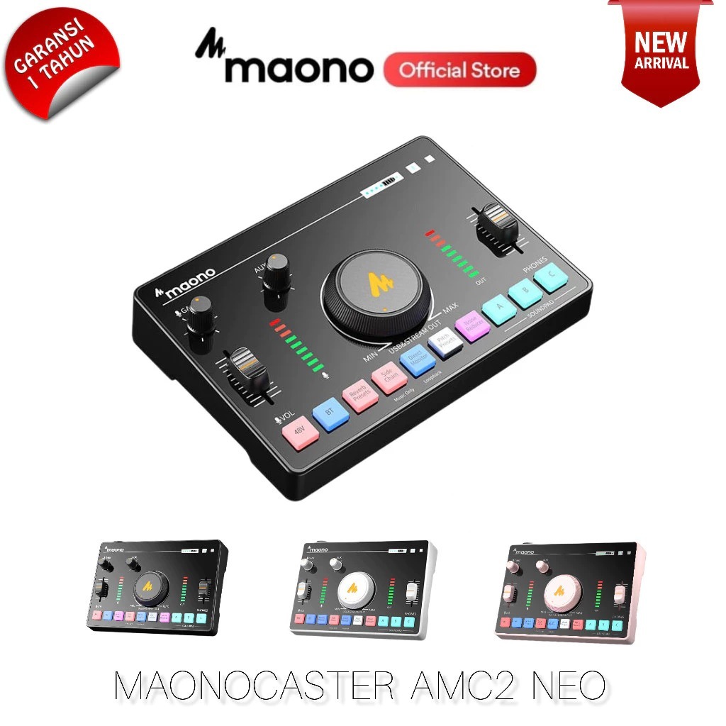 Jual MAONO AMC2 NEO Audio Interface One Stop Mixer Soundcard for ...