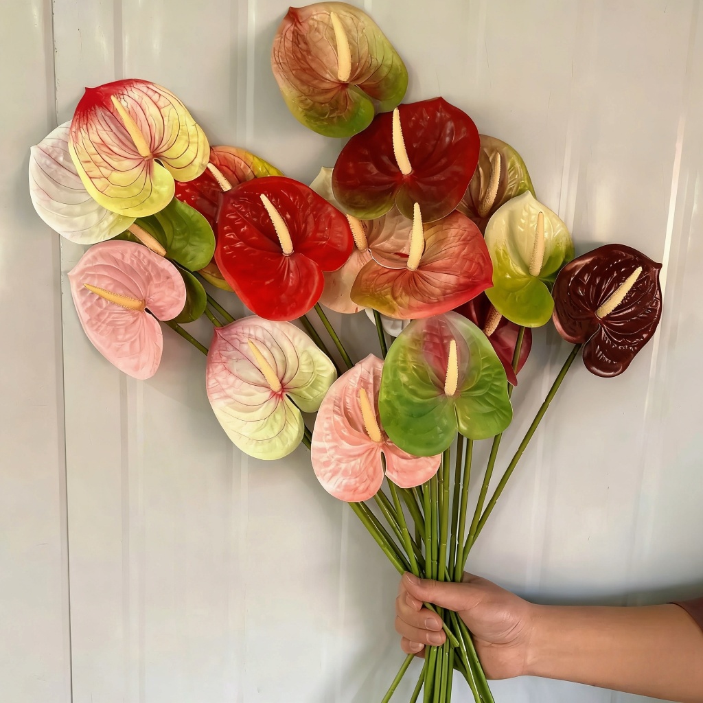 Jual Bunga Anthurium Artificial Besar 1 Tangkai – Bunga Palsu Premium ...