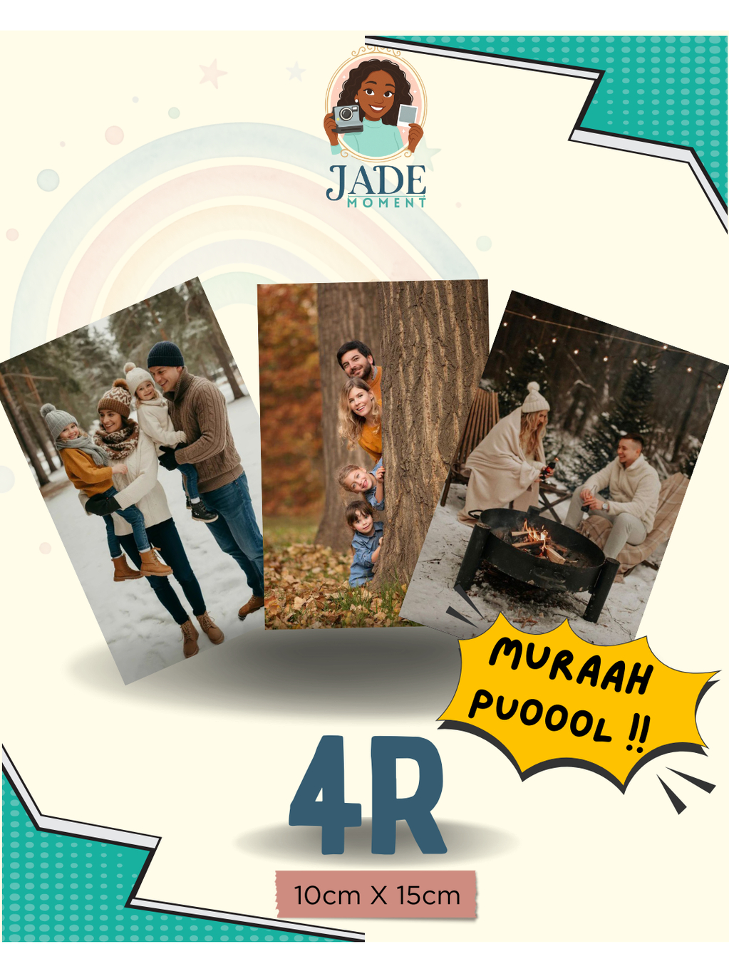Jual Cetak Foto 4R (10cm X 15cm) Termurah, Paket Isi 9, Bahan Art Paper ...