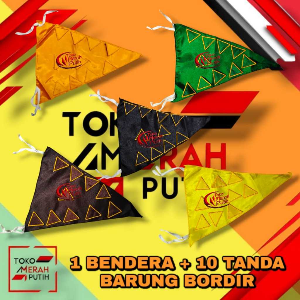 Jual Paket Hemat Atribut Pramuka – 1 Bendera + 10 Tanda Barung Lengkap ...