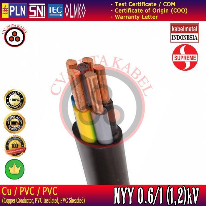 Jual Kabel NYY 5x2,5 mm2 KABELMETAL (KMI)/ SUPREME CABLE /5 x 2,5 mm2/5 ...