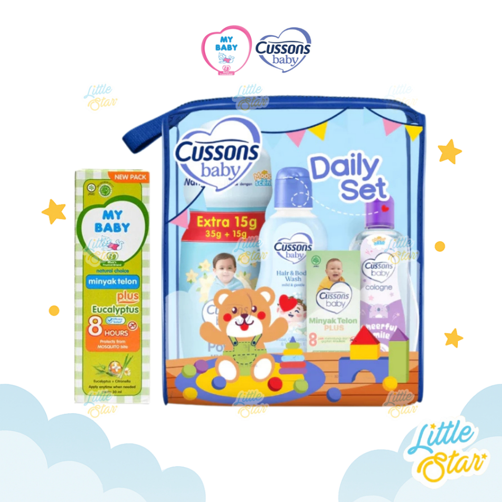 Jual 5in1 Set Paket Cussons 4in1 Daily Essential Pack + My Baby Minyak ...