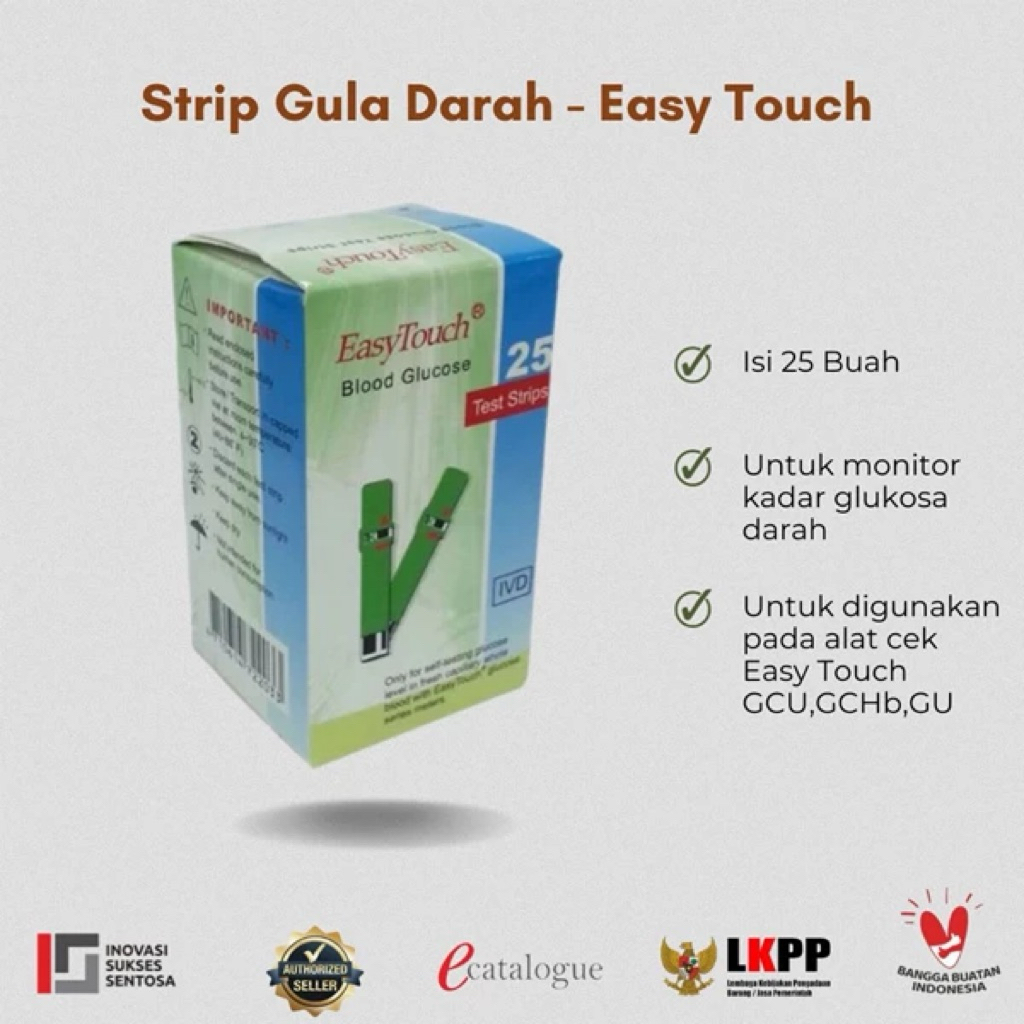 Jual Easytouch strip Gula darah glucose strip test mandiri | Shopee ...