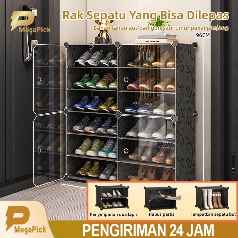 Jual MegaPick-Rak Sepatu Lepas Pasang - Lemari Sepatu Plastik Berlapis ...
