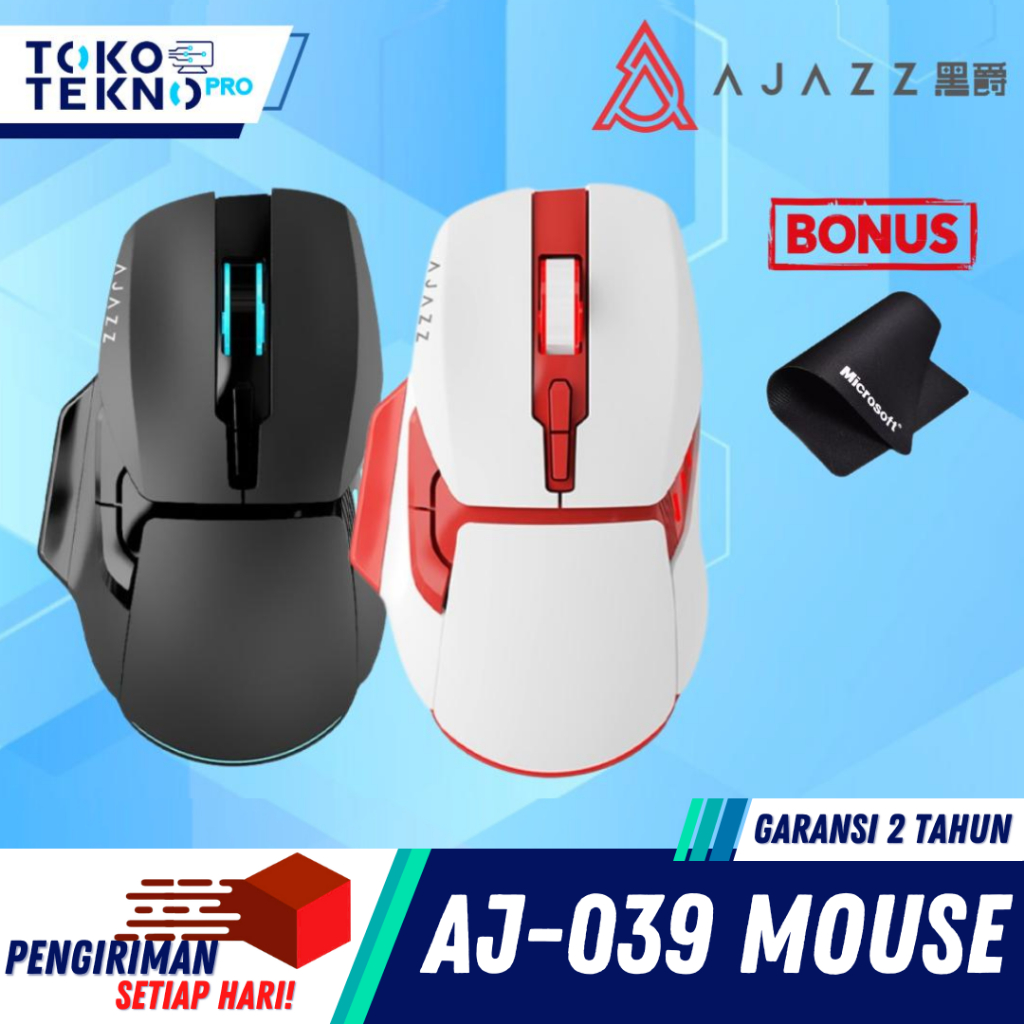 Jual Ajazz AJ039 / AJ-039 Gaming Mouse Wired / Wireless 3in1 Connection ...