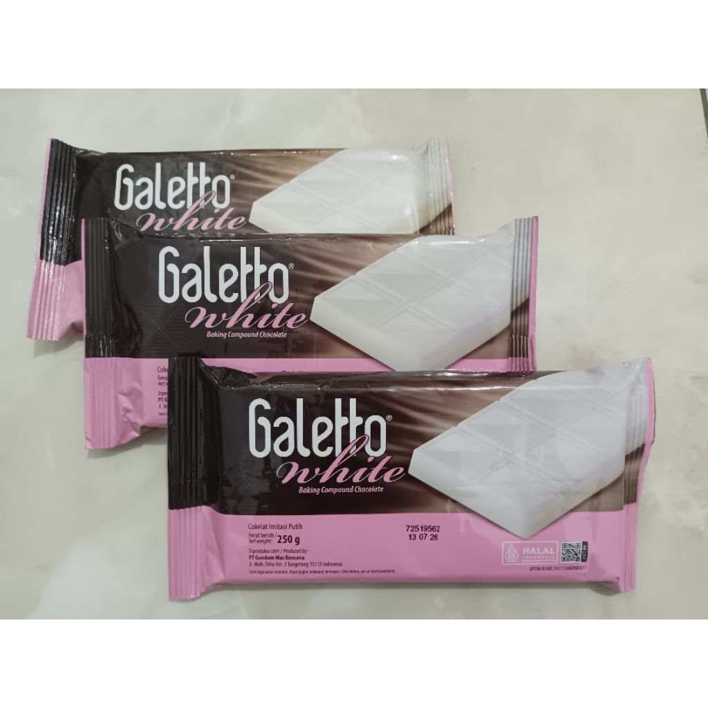 Jual coklat batang / coklat compound galetto white 250g | Shopee Indonesia