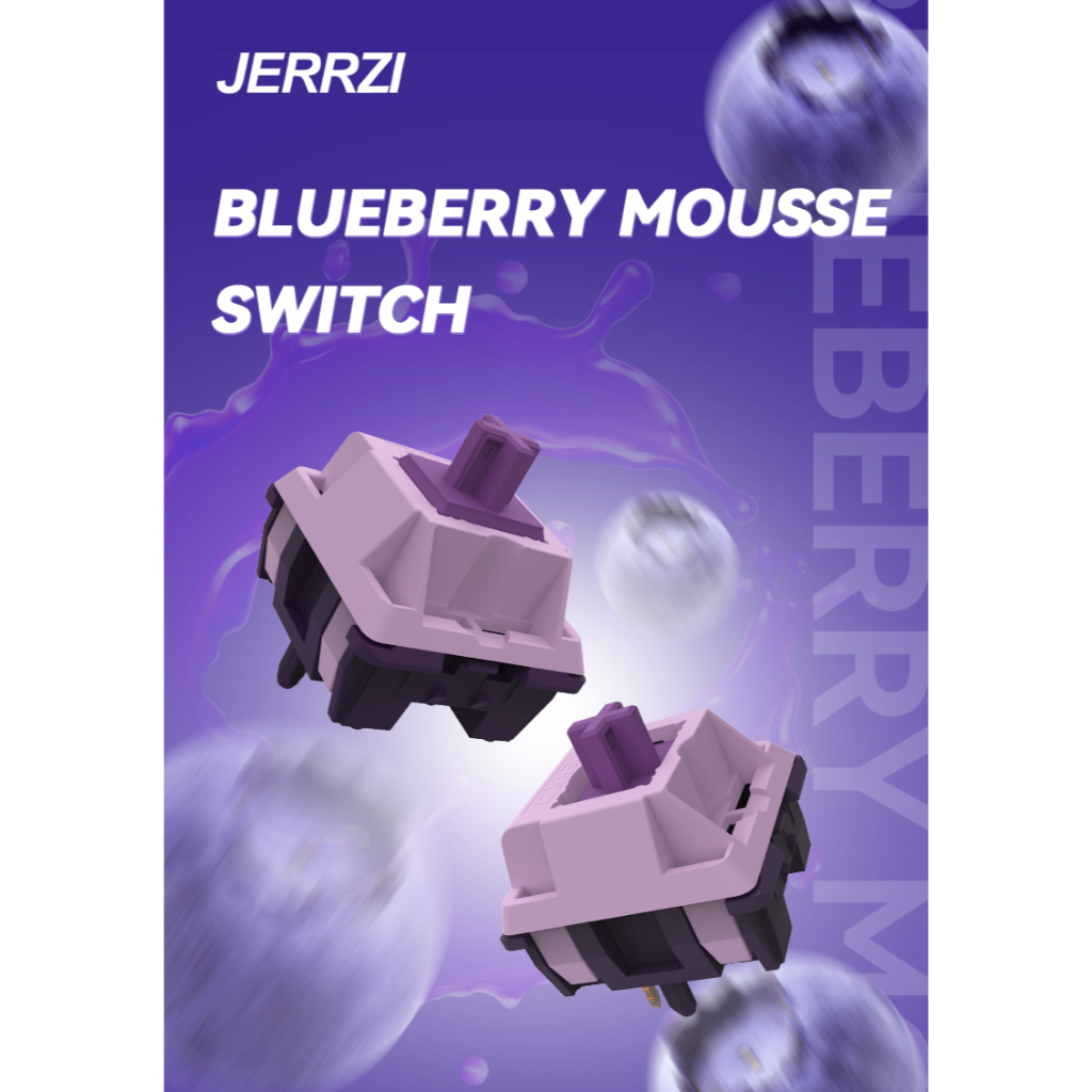 Jual Switch Jerzzi Blueberry Mousse Tactile Mechanical Keyboard ...