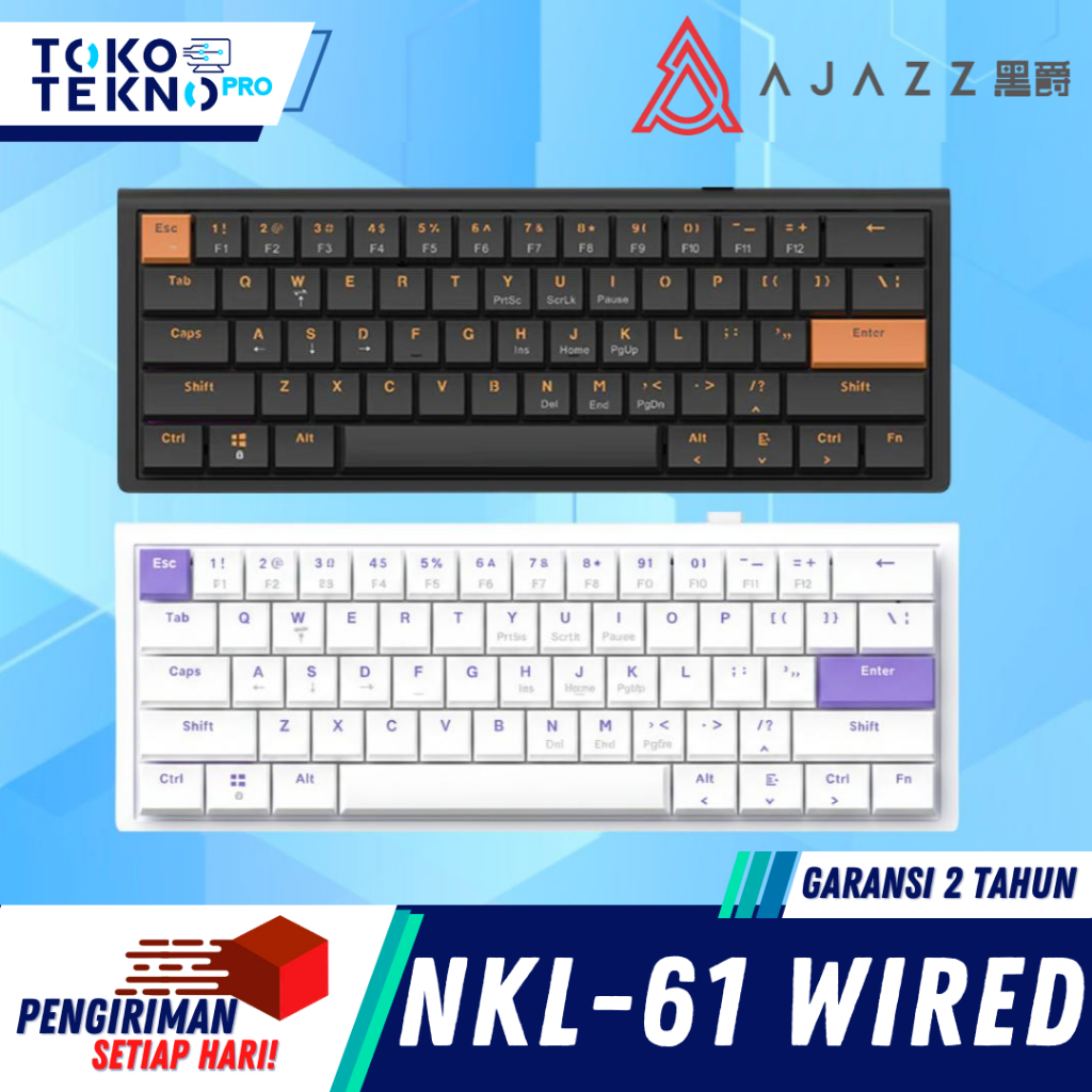 Jual Ajazz X Nacodex NKL61 / NKL-61 Mechanical Gaming Keyboard Wired ...