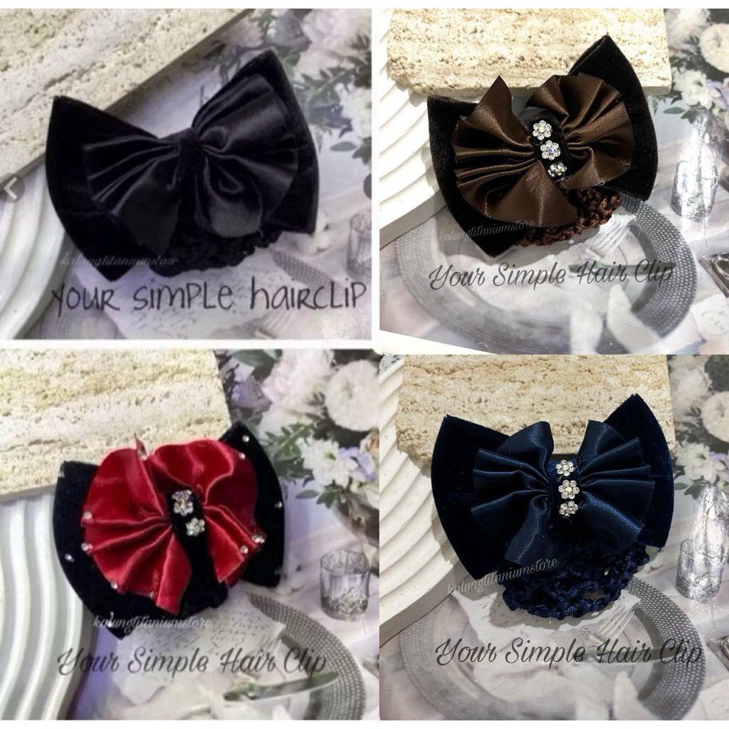 Jual KTS-TEBAL Harnet Jepit otomatis Hairnet Rambut Pita hairnet Spg ...