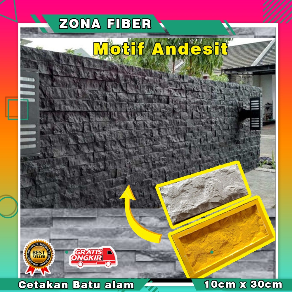 Jual Cetakan Batu Alam Dinding Fiber Tebal | Cetakan Fiber Batu Alam ...