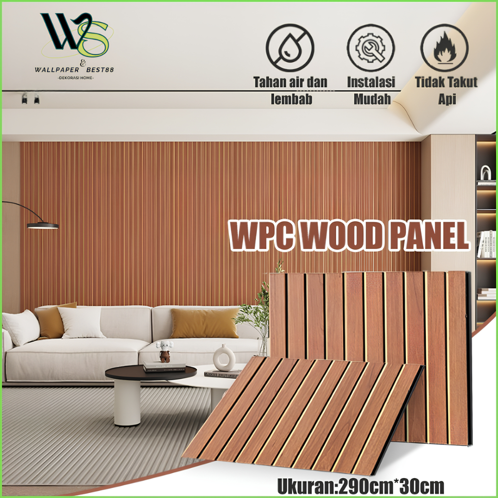 Jual WALLPANEL WPC PVC UK 295 CM X 30 CM X 9 MM WOOD WALLPANEL DEKORASI ...