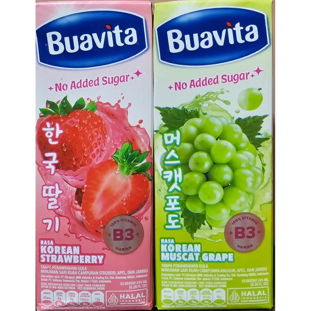 Jual Buavita Minuman Sari Buah Korean Strawberry&Muscat Grape 245ml ...