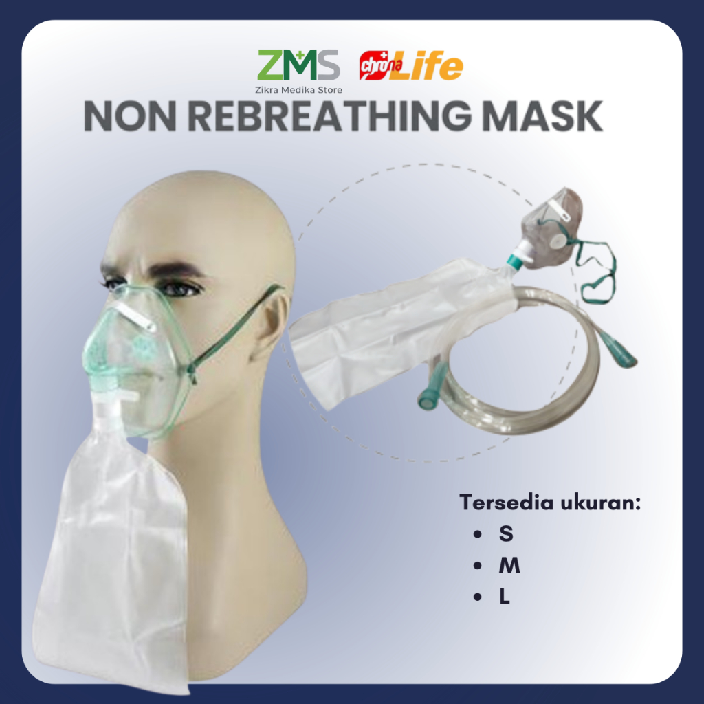 Jual Masker Oksigen Non Rebreathing (NRM) Chrona Lifemed – Non ...