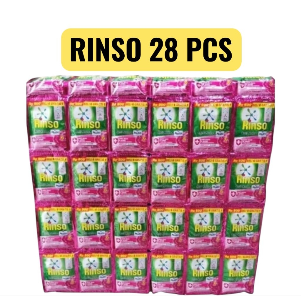 Jual Rinso cair 28 pcs kemasan saset deterjen cuci | Shopee Indonesia