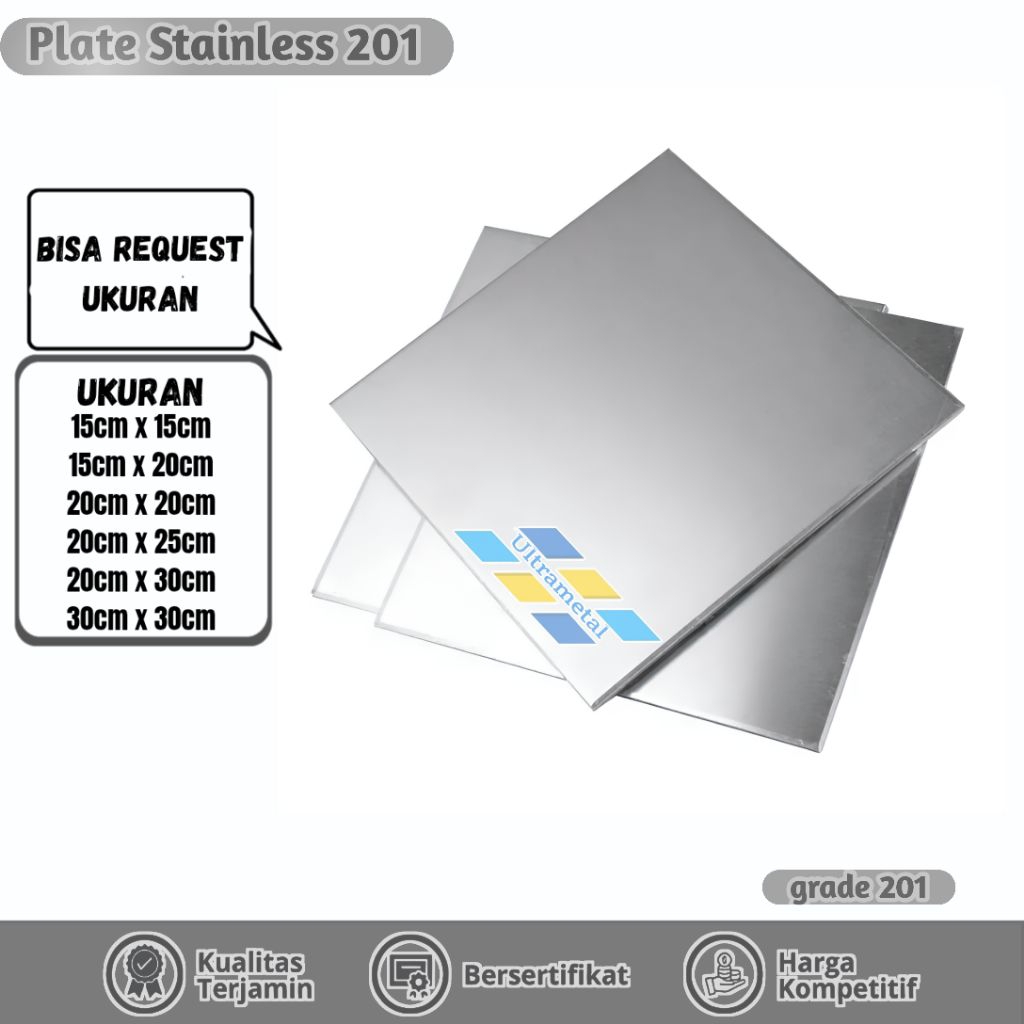 Jual PLAT STAINLESS 201 DOP | TEBAL 1MM | PLAT SUS 201 POTONGAN ...
