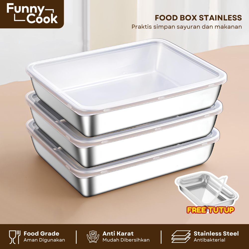 Jual [BUY 1 GET 5 PCS] Funnycook Food Box Isi 5pcs Wadah Makanan ...