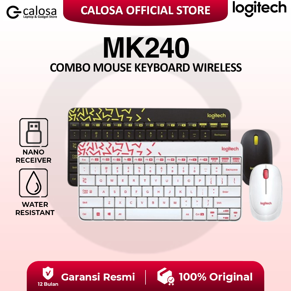 Jual LOGITECH MK240 Nano Wireless Combo Keyboard and Mouse | Shopee ...