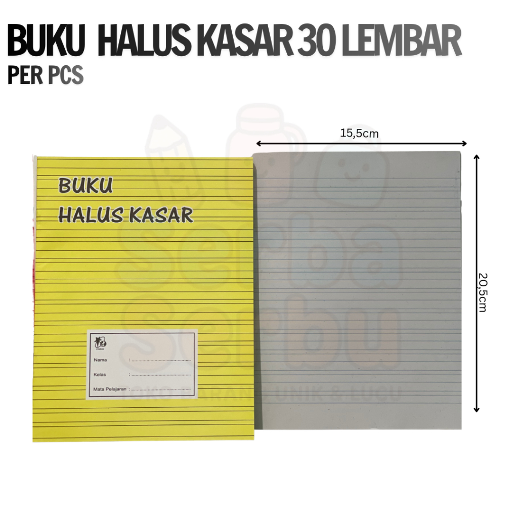 Jual BUKU HALUS KASAR ISI 30 LEMBAR PER PCS / BUKU BELAJAR MENULIS ...