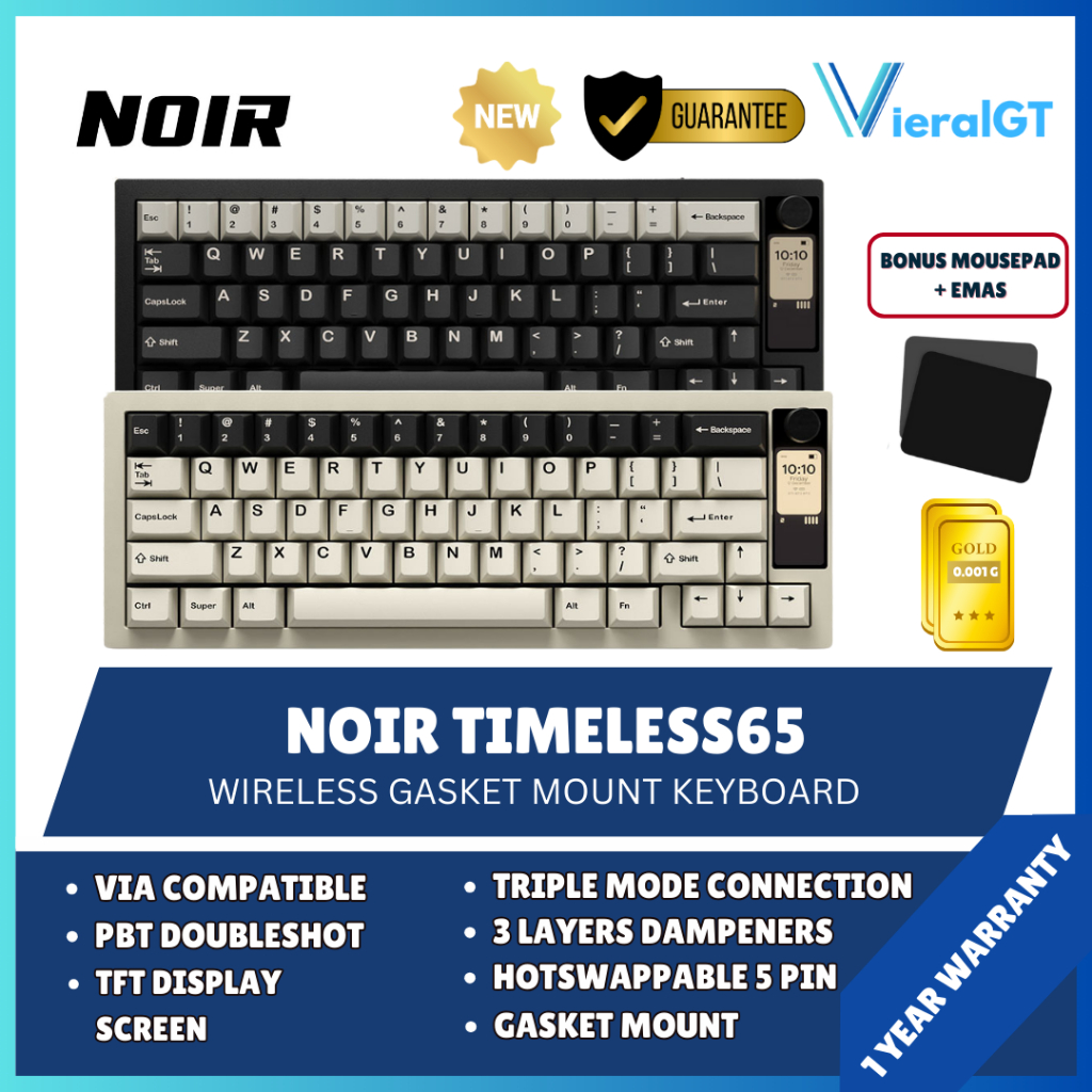 Jual Noir Timeless65 / Timeless 65 V2 Multi Layout Mechanical Keyboard ...