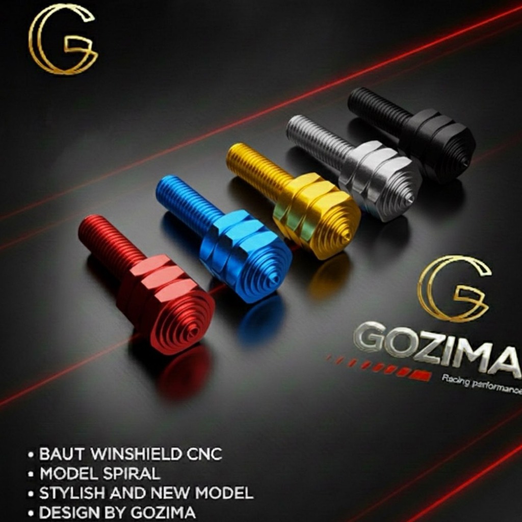 Jual Baut Probolt CNC Spiral Gozima baut Visor Windshield dan Baut Anti ...